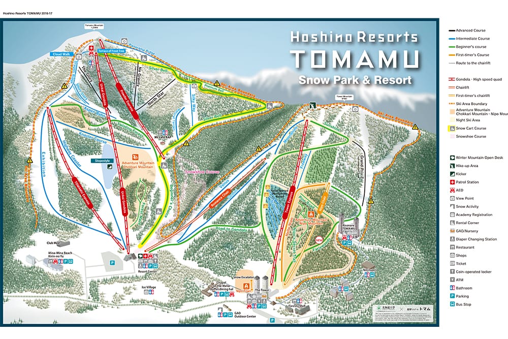Club Med Tomamu Trail Map, Japan Ski Holidays » Deep Powder Tours